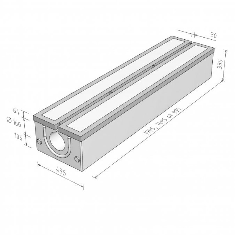 Extra verstevigde Stelcon verholen goot met hoeklijn | Meteoor Beton B.V.